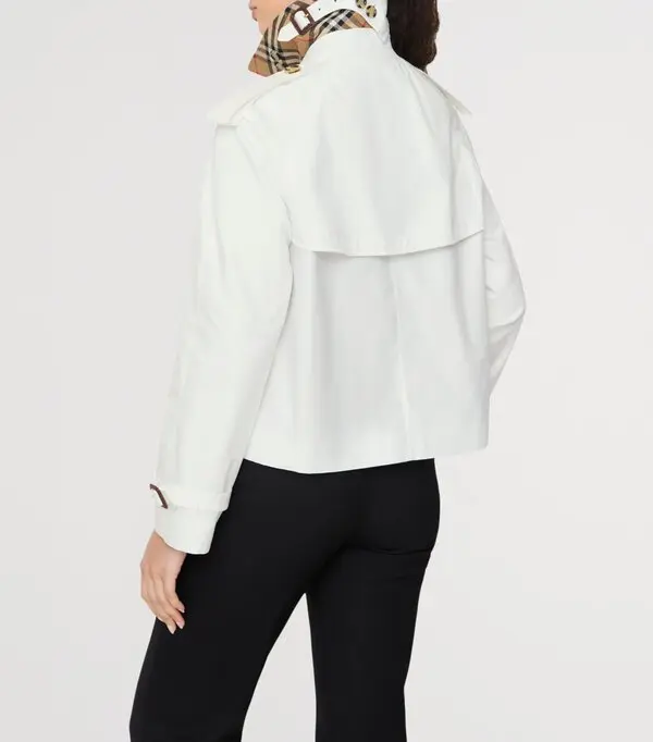 Burberry Cropped Mayfair Trench Jacket