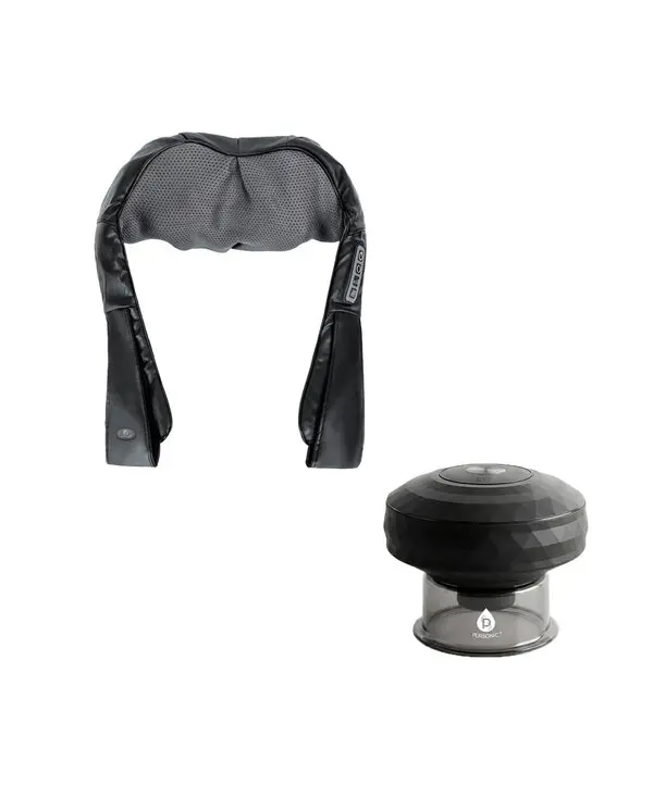 PURSONIC Rechargeable Cupping Therapy Device And 3d Shiatsu Electric Back Massager With Heat