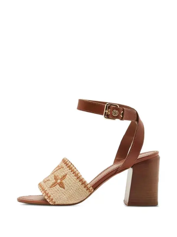 LOUIS VUITTON Siena Ankle Strap Sandals - Brown
