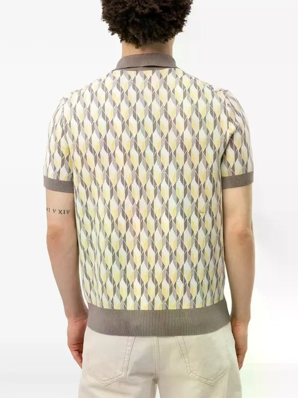 Hugo Geometric-pattern Quarter-zip Polo
