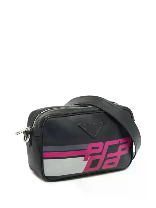 Prada Leather Crossbody Bag With Triangle Logo