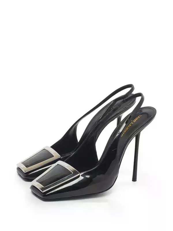 Saint Laurent George Leather Heeled Pumps