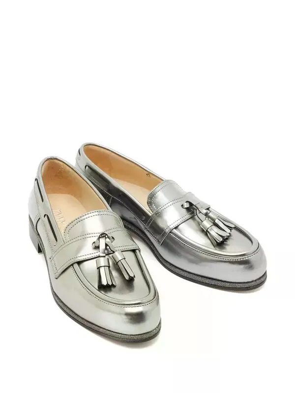 JIMMY CHOO Leather Tassel Loafers