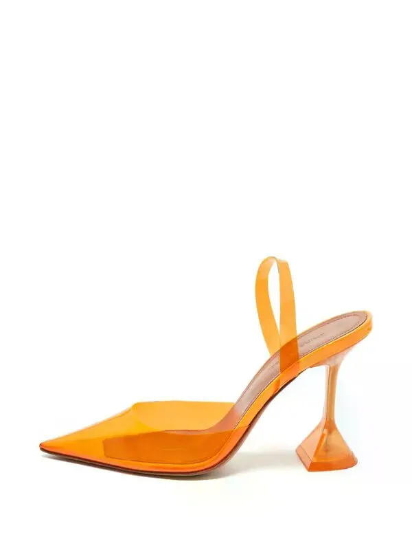 Amina Muaddi Holli Slingback Pumps - White