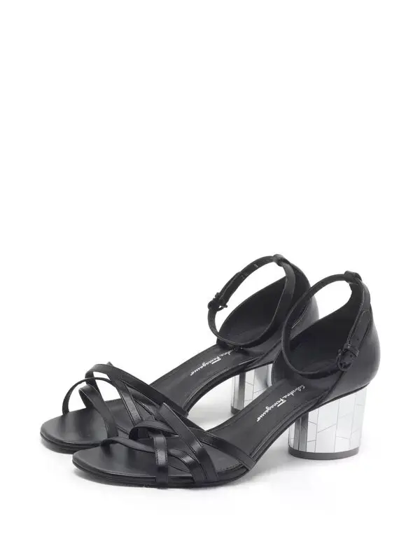 FERRAGAMO Leather Ankle Strap Sandals