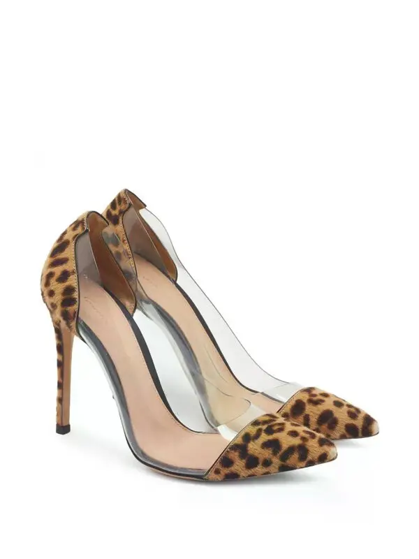 GIANVITO ROSSI Plexi Leopard-print Pumps