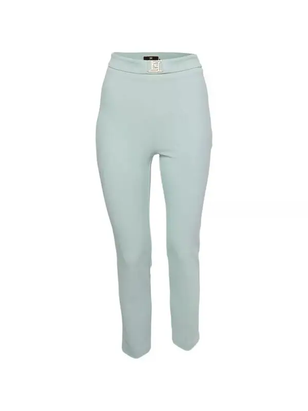 Elisabetta Franchi Straight-leg Crepe Trousers - Blue