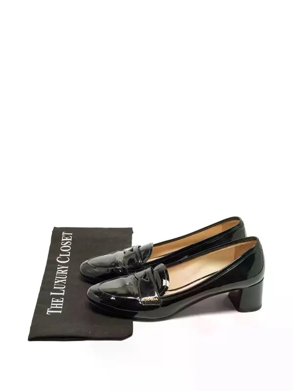 Prada Block Heel Loafer Pumps