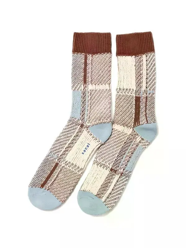 Sacai Patchwork Knit Socks