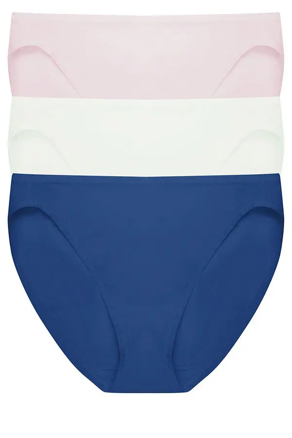 Natori Bliss Bare Cotton Bikini 3-pack - Red