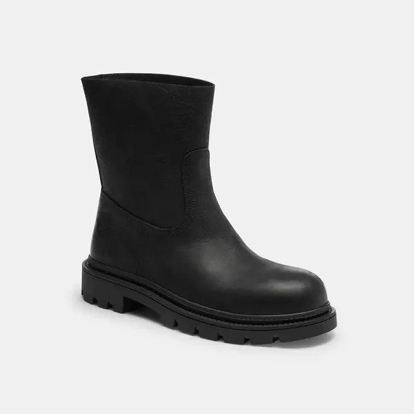 COACH OUTLET Leather Work Boot - Black