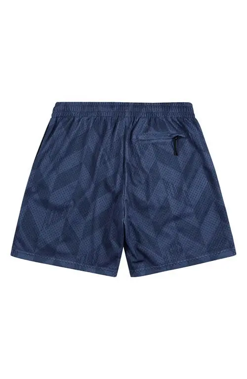 PAPER PLANES Chevron Mesh Drawstring Shorts