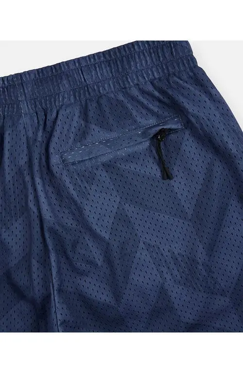PAPER PLANES Chevron Mesh Drawstring Shorts