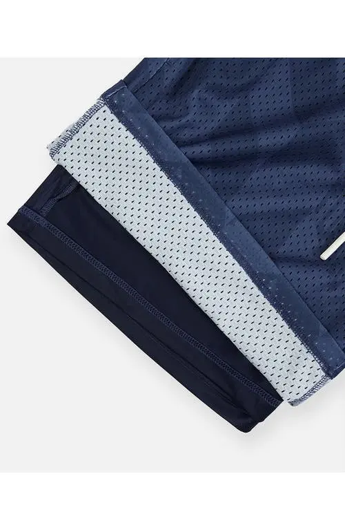 PAPER PLANES Chevron Mesh Drawstring Shorts