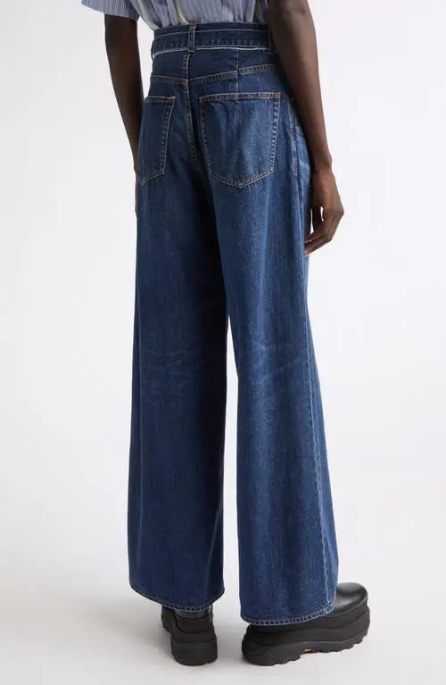 Sacai Wide Leg Self-belt Jeans