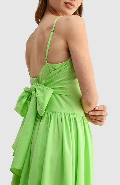 ALL IN FAVOR Midi Dress With Back Bow