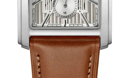 BOSS Principle Dress Multifunction Tank Leather Strap Watch
