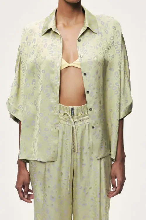 NOCTURNE Leopard Print Shirt