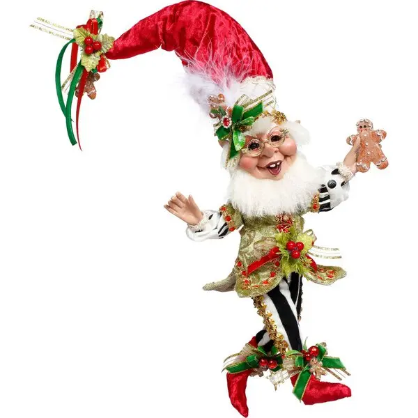 MARK ROBERTS Gingerbread Cookie Elf - Red