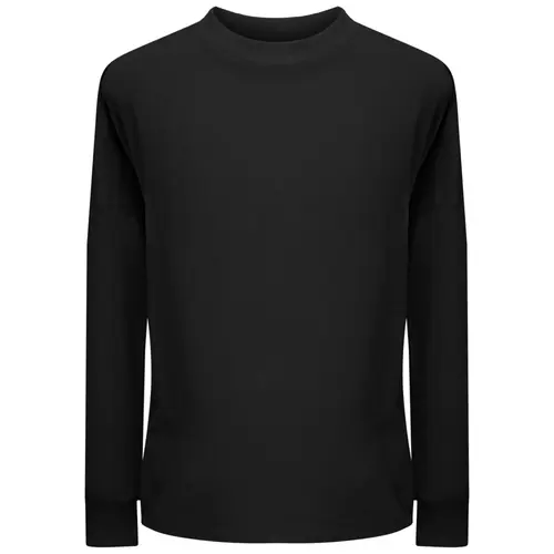 ASPECT Cotton Boxy Rib Trim Long Sleeve Sweatshirt - Denim Blue
