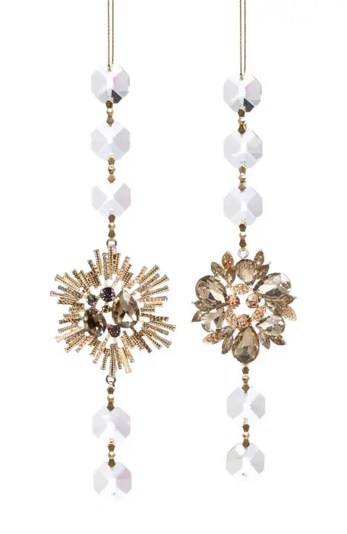 MARK ROBERTS Jeweled Starburst Ornament - Gold