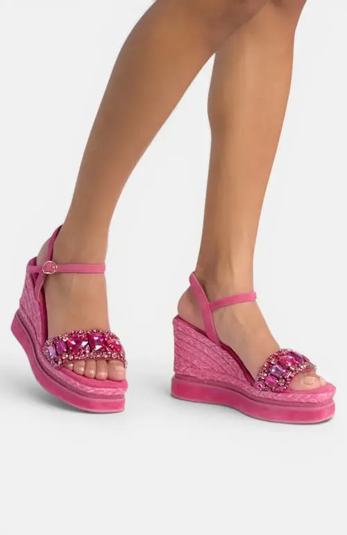 ALMA EN PENA Embellished Platform Wedge Sandals