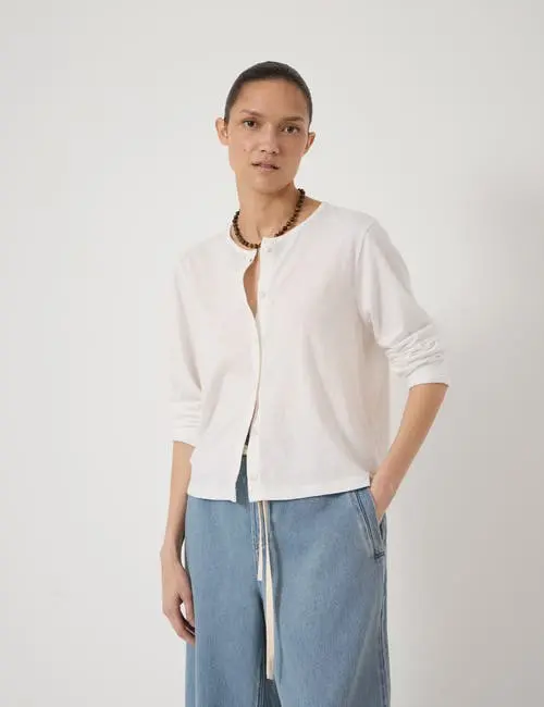 HUSH Mikaela Long Sleeve Cardigan - Ecru