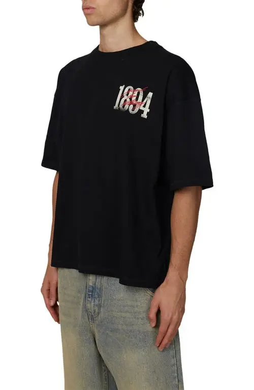 GOOD FOR NOTHING Boxy-fit Soaring T-shirt - Black