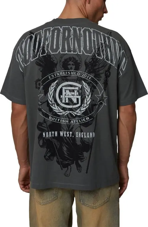 GOOD FOR NOTHING College Angel Slub T-shirt - Grey