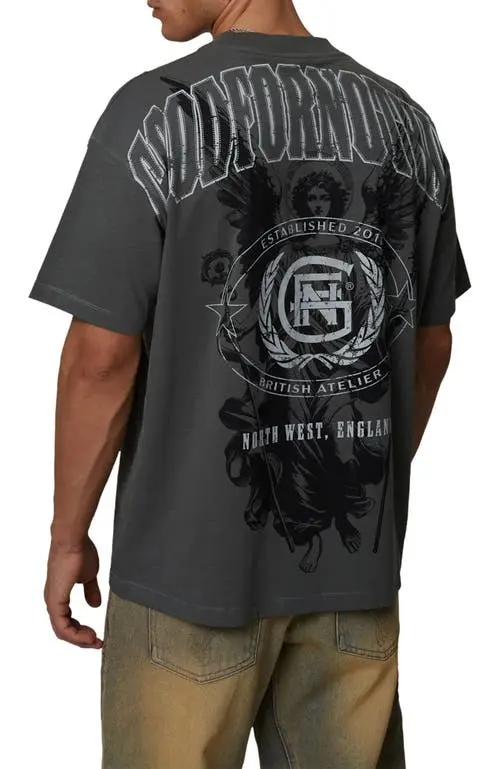 GOOD FOR NOTHING College Angel Slub T-shirt - Grey
