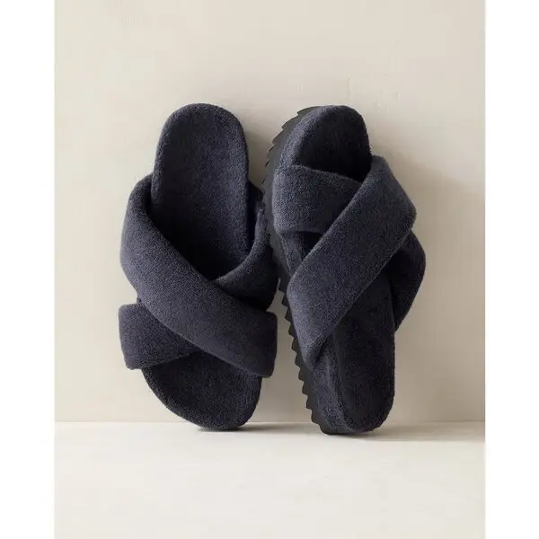 HAVEN WELL WITHIN Criss-cross Terry Slippers - Nightfall