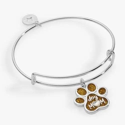 ALEX AND ANI Dog Mom Charm Bangle - Silver