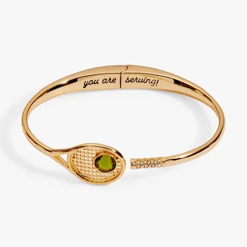 ALEX AND ANI Tennis Racket 'you Are Serving' Hinge Cuff Bracelet
