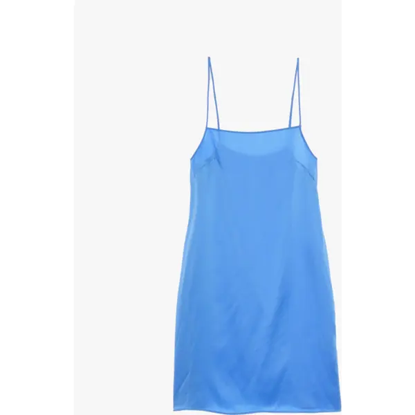Araks Toulouse Silk Charmeuse Slip Dress - Bluet