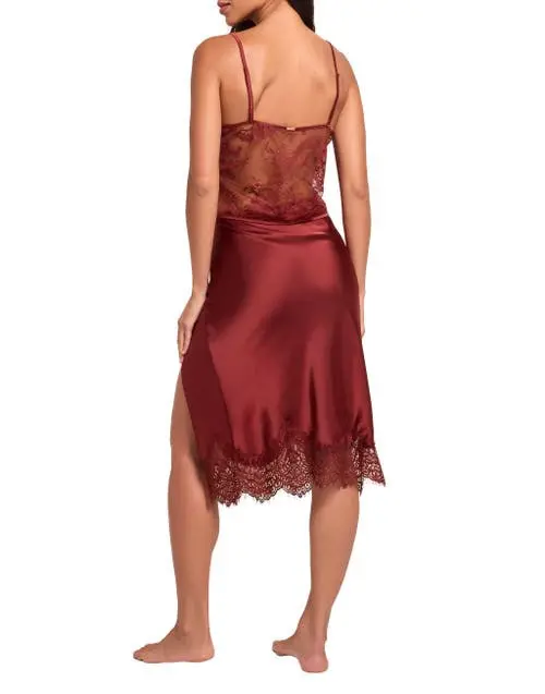 ADORE ME Apolonia Camisole & Half Slip Set Lingerie - Dark Red