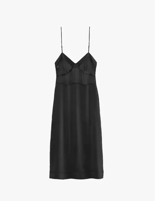 Araks Ingrid Silk Slip Dress - Black