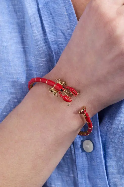 ALEX AND ANI Lobster Boil Hinged Cuff Bracelet