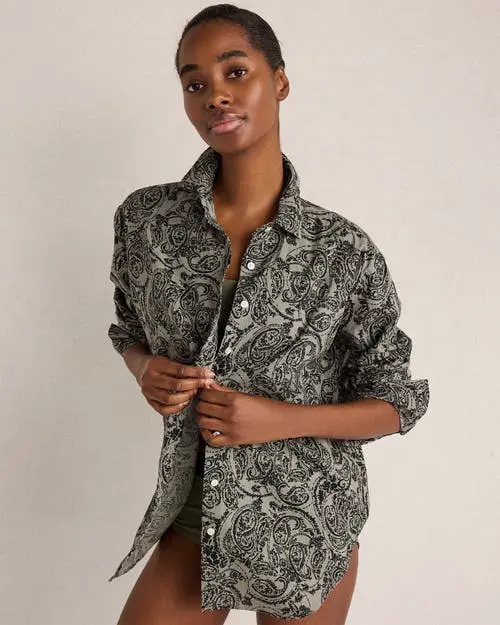 HAVEN WELL WITHIN Cotton Linen Shirt - Green