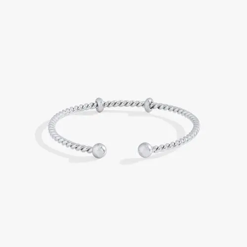 ALEX AND ANI French Rope Charm Bracelet Cuff - Silver