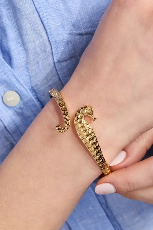ALEX AND ANI Seahorse Bypass Cuff Bracelet