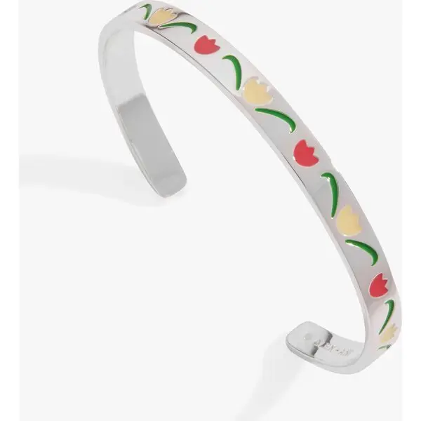ALEX AND ANI Planted In Love" Floral Enamel Cuff Bracelet