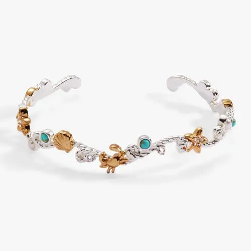 ALEX AND ANI Whimsical Seaside Rope Motif Cuff Bracelet - Silver