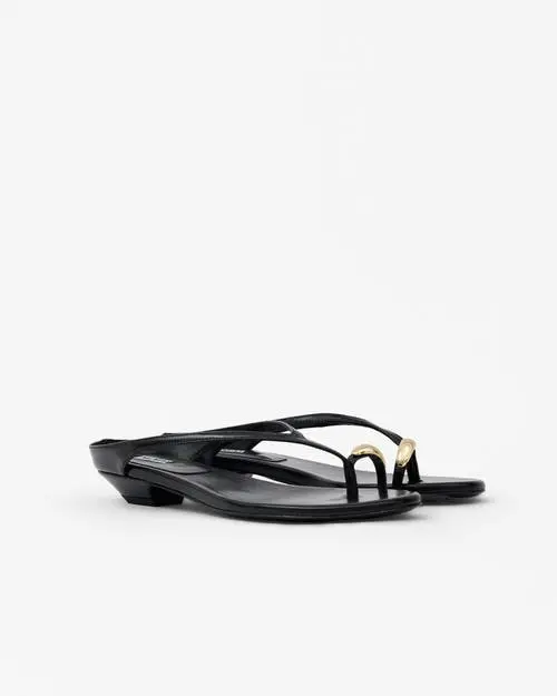 MI/MAI Juno Jewel Detail Flat Sandals