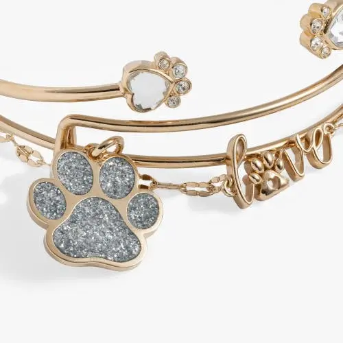 ALEX AND ANI Paws Of Love" Layered Bracelet Set