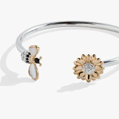 ALEX AND ANI Sunflower & Bee Flex Cuff