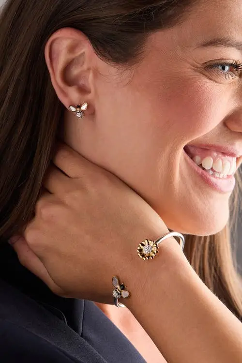 ALEX AND ANI Sunflower & Bee Flex Cuff