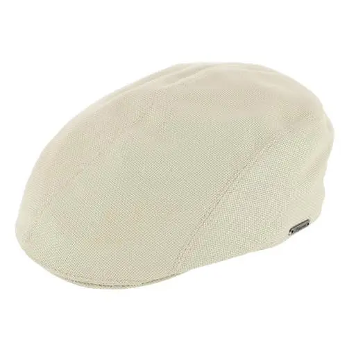 WIGENS Modern Canvas Flat Cap - Khaki