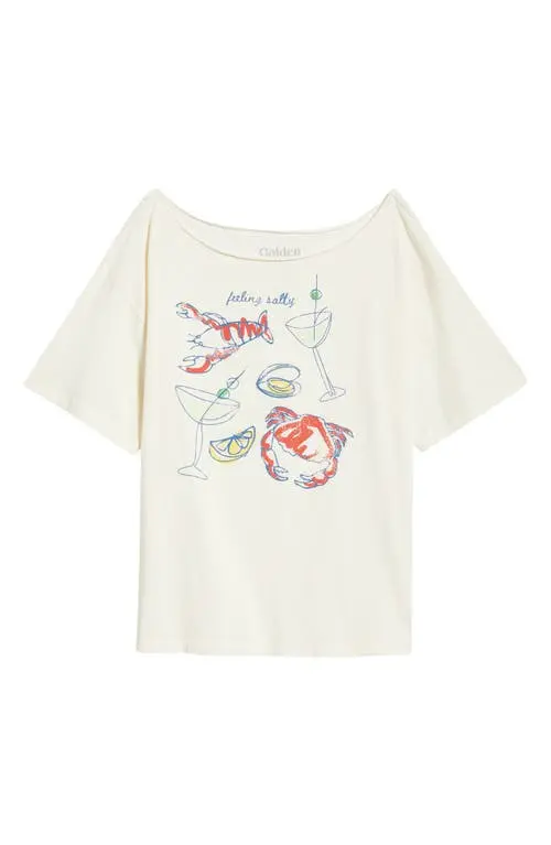 GOLDEN HOUR Off-the-shoulder Graphic T-shirt