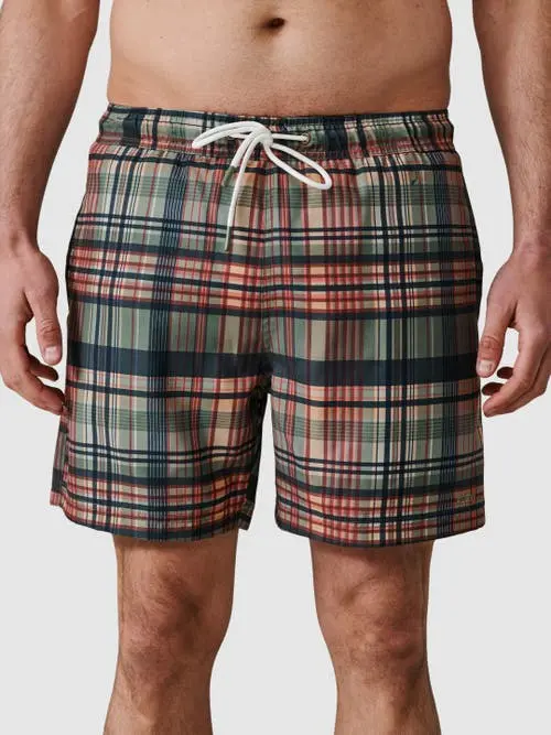 Aubin Bardney Printed Swim Shorts - Madras Check