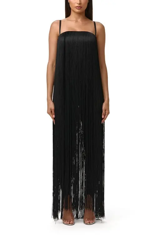 Naked Wardrobe Butter Fringe Romper - Black
